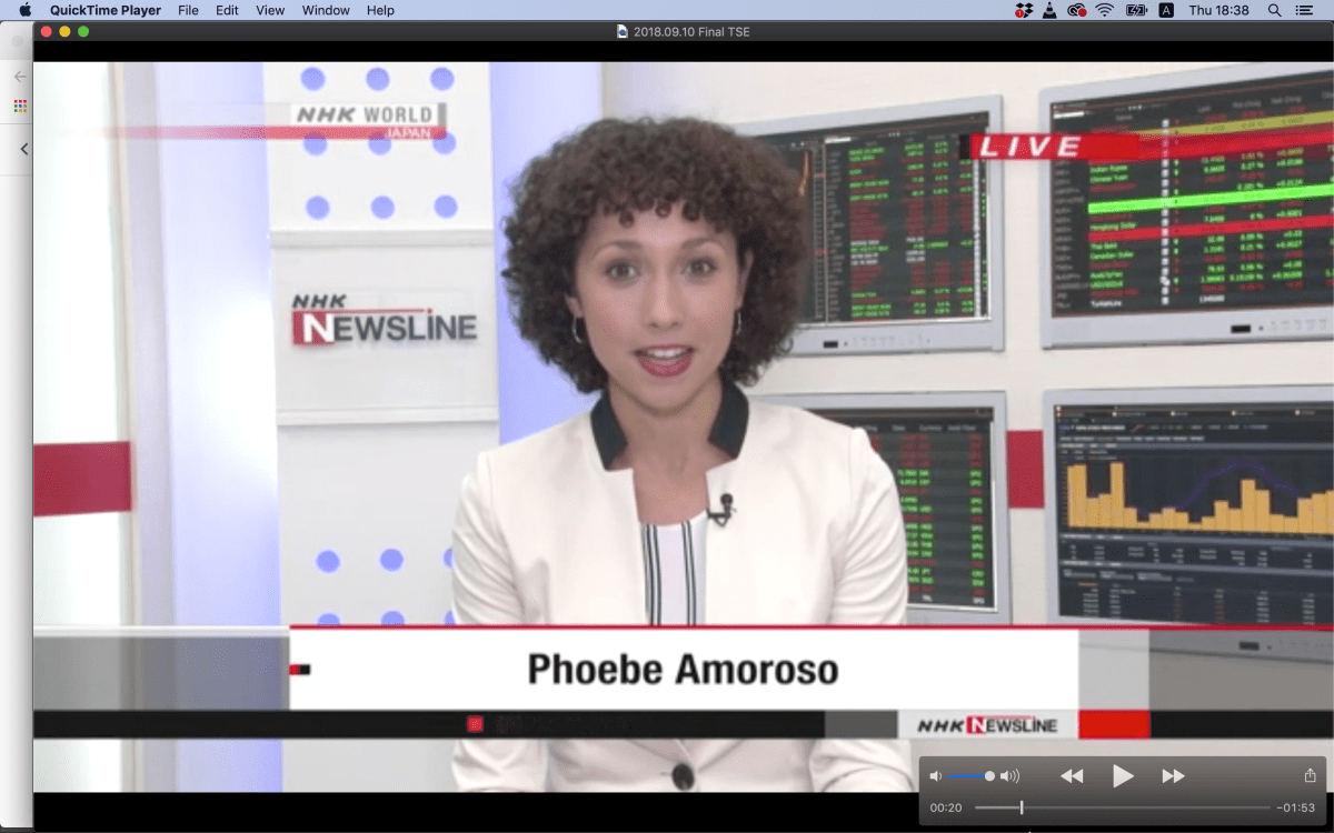 Market Reporter, NHK World Newsline | Phoebe Amoroso